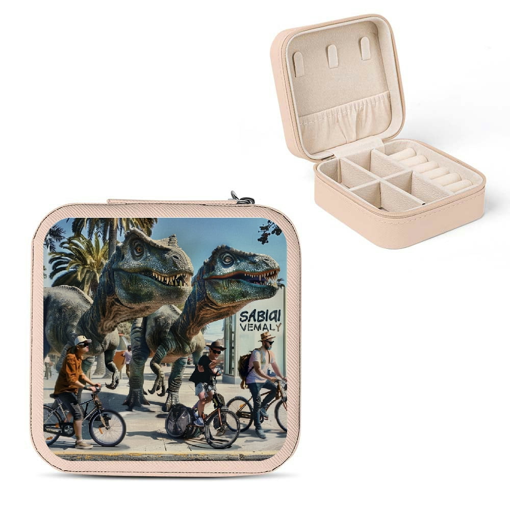 FCXZI Dinosaur Statue Flexible Storage Jewelry Box for Travel Pink ...