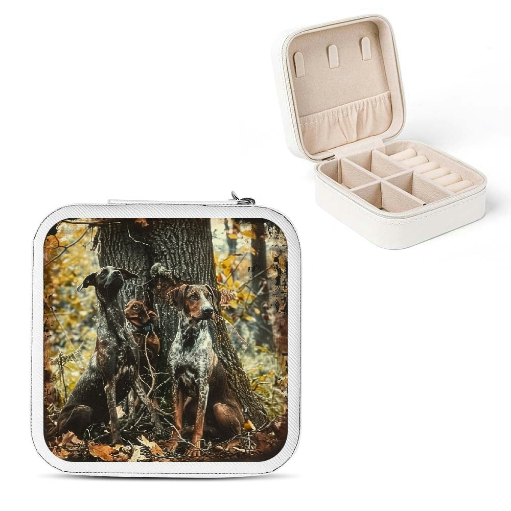 FCXZI Dogs Tree Forest Travel Jewelry Box Necklace Ring Earring ...