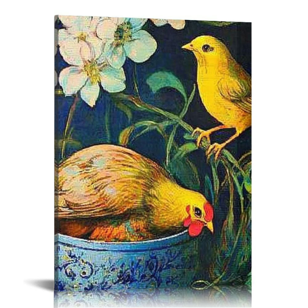 FCXZI Easter chick hatching eggs picture on canvas, wall art decoration ...