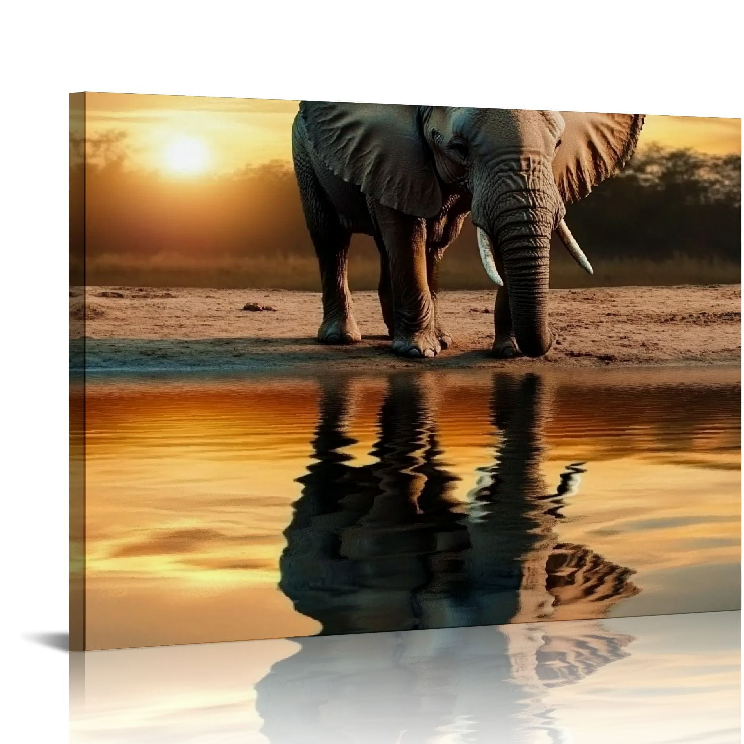 FCXZI Elephant Canvas Wall Art, Mindset is Everything Painting Print ...