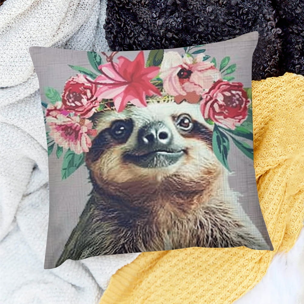 FCXZI Farmhouse Decor Sloth Flower Crown Cute Indoor Decoration for ...