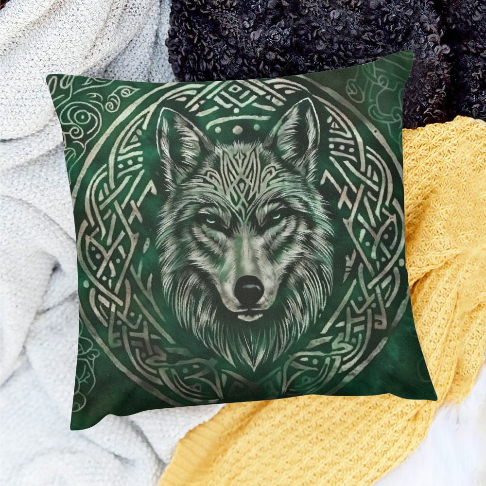 FCXZI Farmhouse Decor Wolf Celtic Designs Fantasy Art Pillow Covers for ...