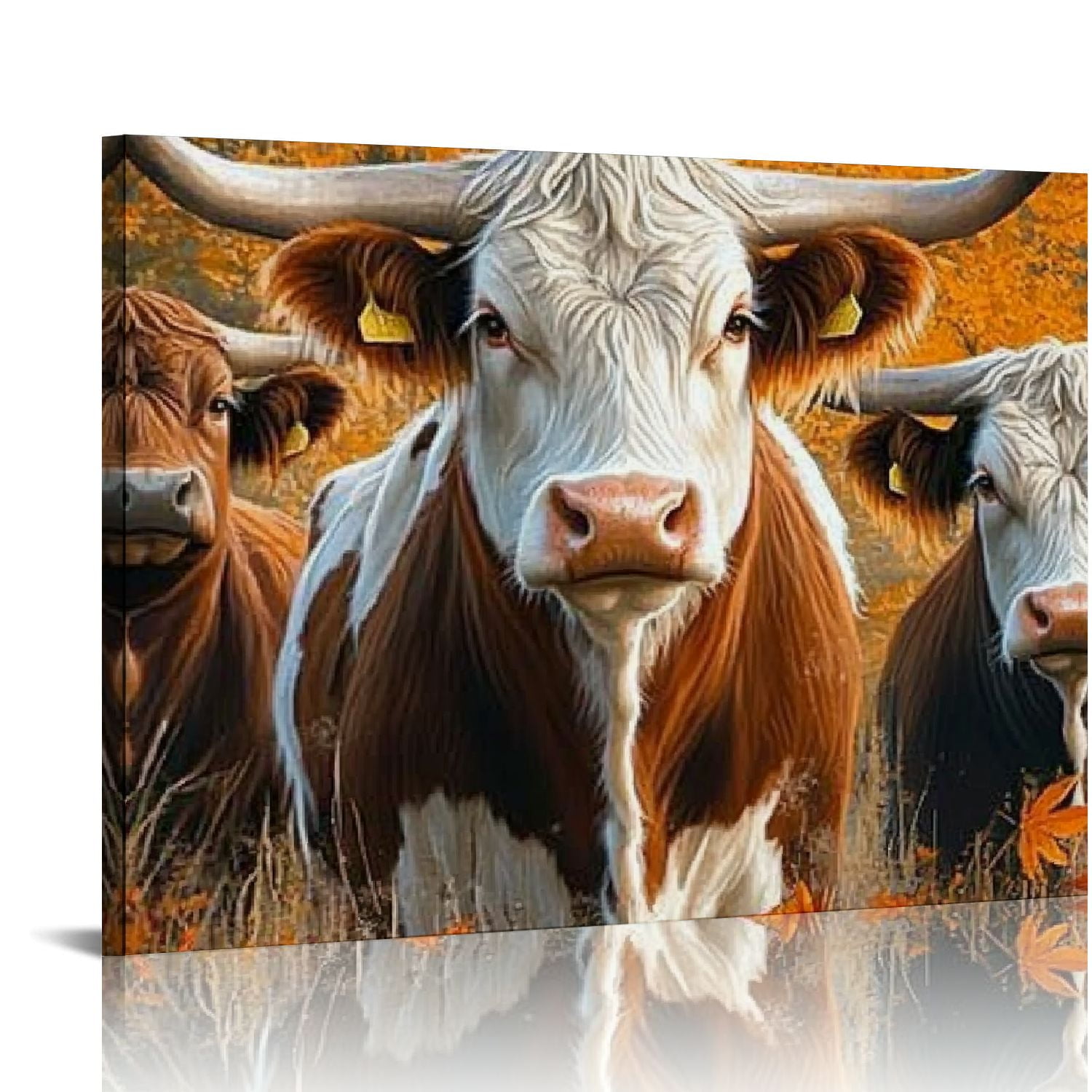FCXZI Farmhouse Highland Cow Canvas Wall Art Deco is suitable for ...