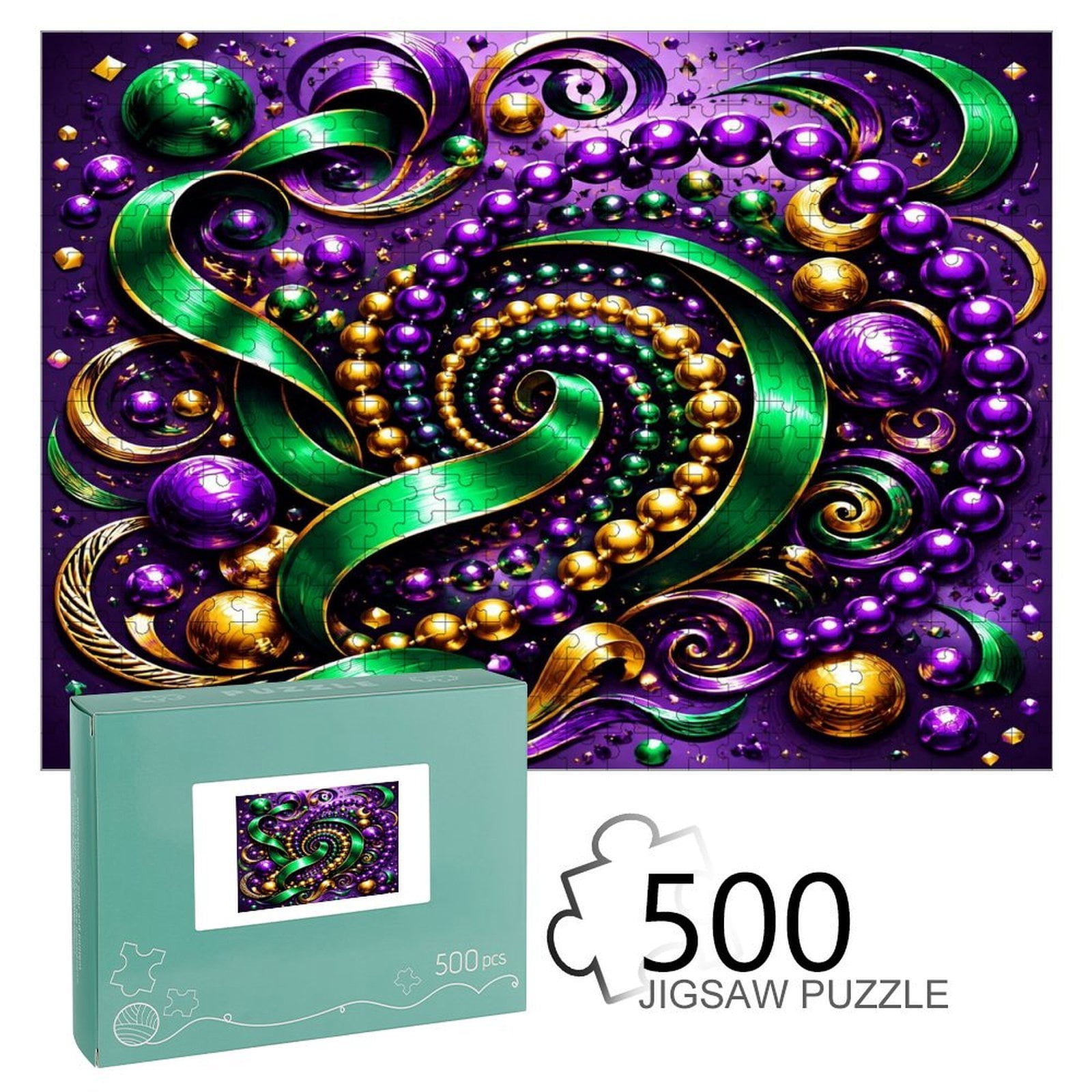 FCXZI Festive Beads And Ribbons, Interest Wooden Jigsaw Puzzle, HD ...