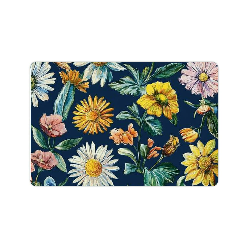 FCXZI Flower Design Home Diatom Mud Mats Non-Slip Quick Drying 24x16in ...