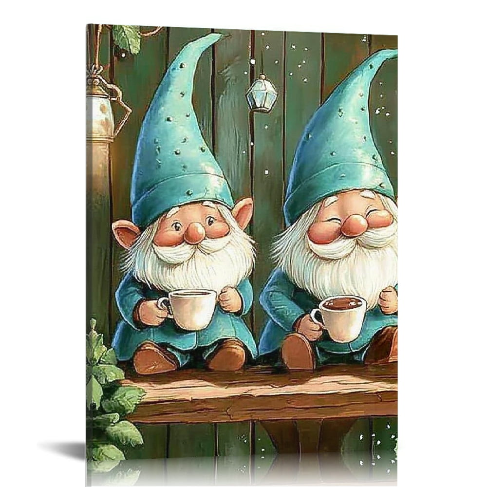 FCXZI Gnomes Fantasy Art Modern Canvas Prints Wall Decor 12x16 12x16in ...