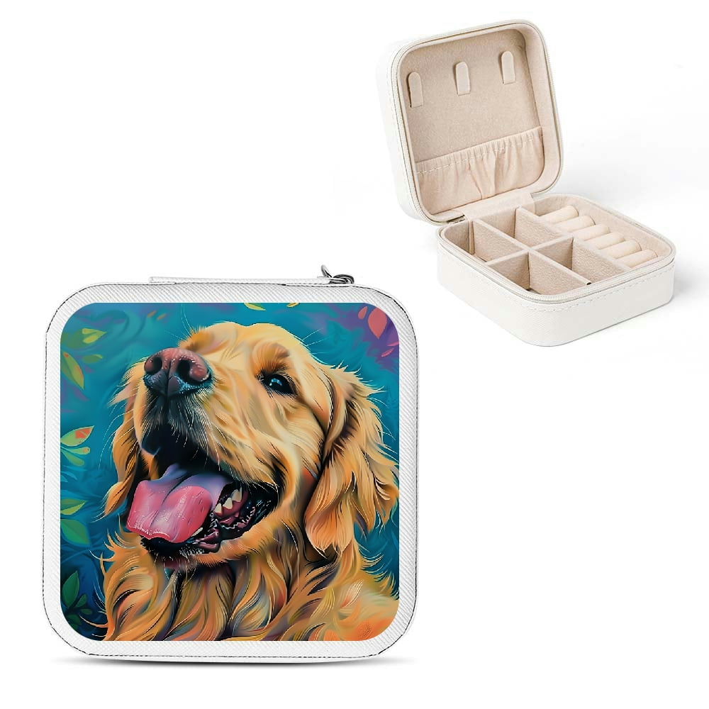 FCXZI Golden Retriever Dog Jewelry Box for Mother's Day Gifts, Portable ...
