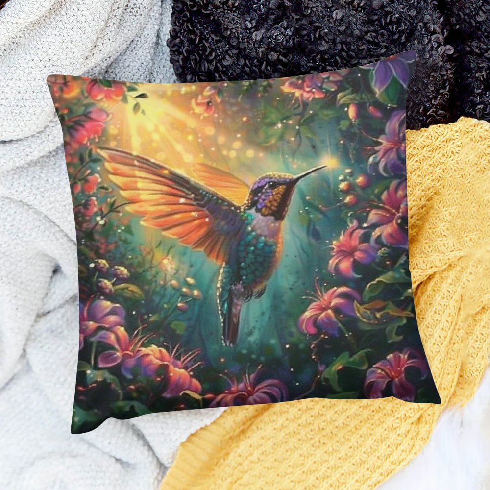 FCXZI Hummingbird hug pillowcase Hummingbird flower pillowcase Home ...