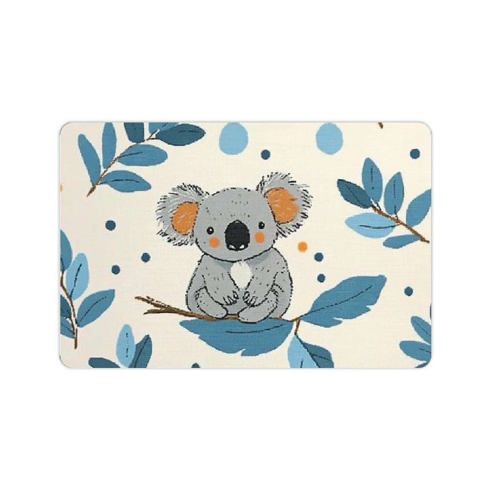 FCXZI Koala Leaves Polka Dots Diatom Mud Mat Non-Slip Home Rug 24x16in ...