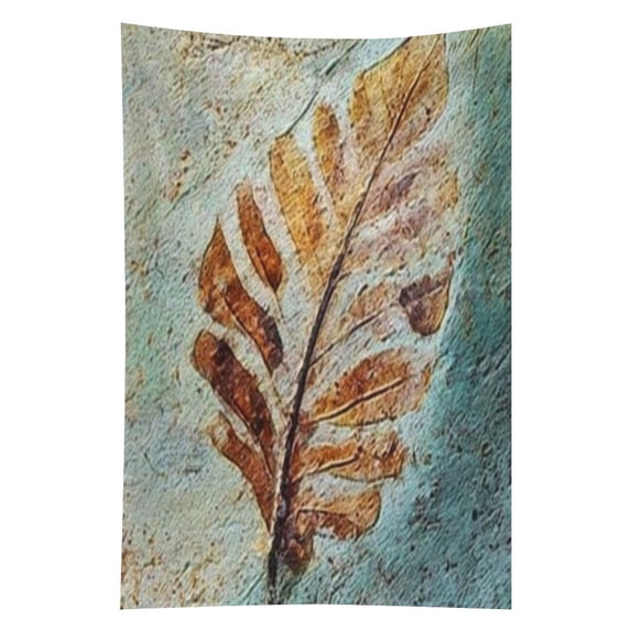 FCXZI Leaf Print Texture Tapestry in Green Fields, Polyester Printed ...