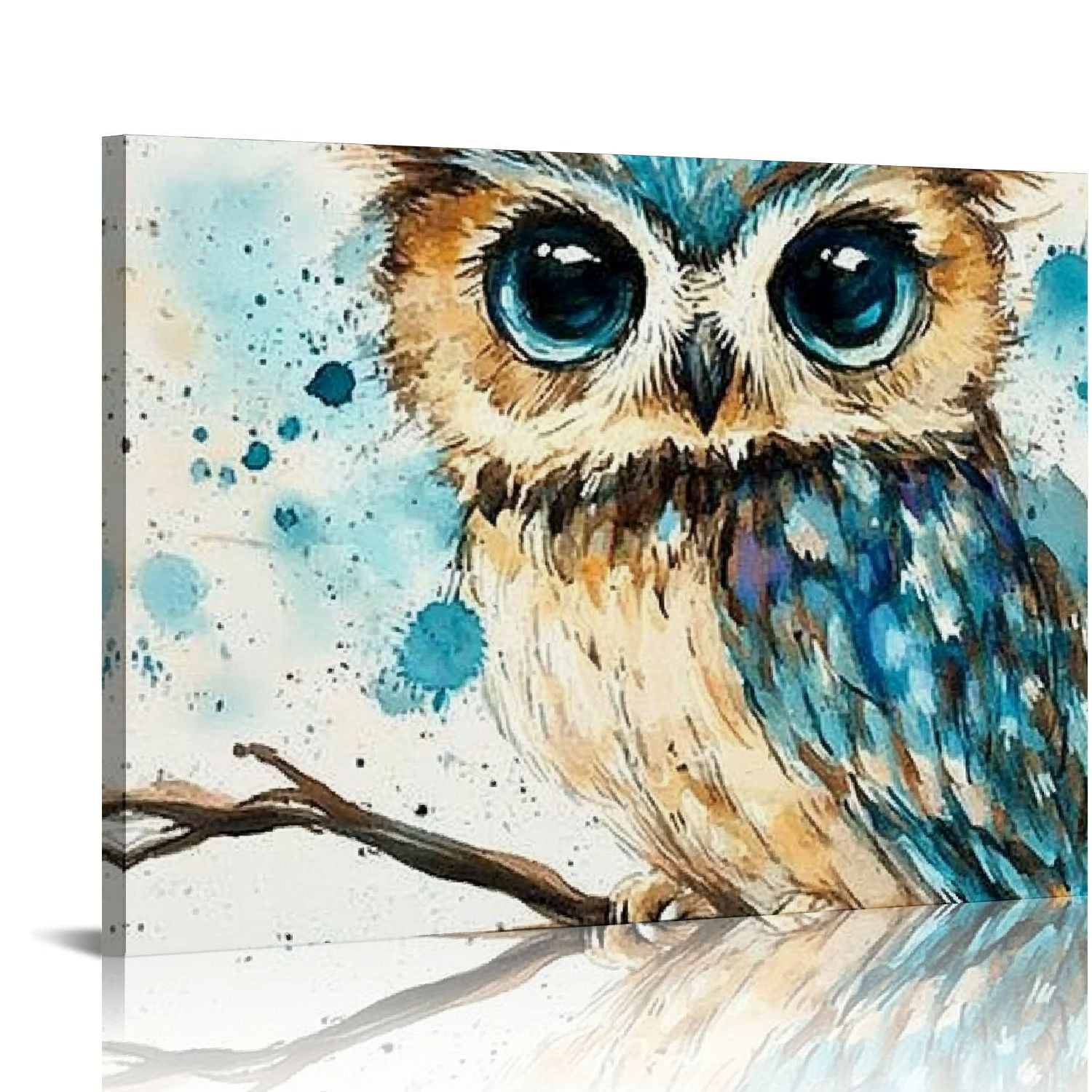 FCXZI Owl Wall Art Animal Print Wall Decor Watercolor Wall Artwork ...