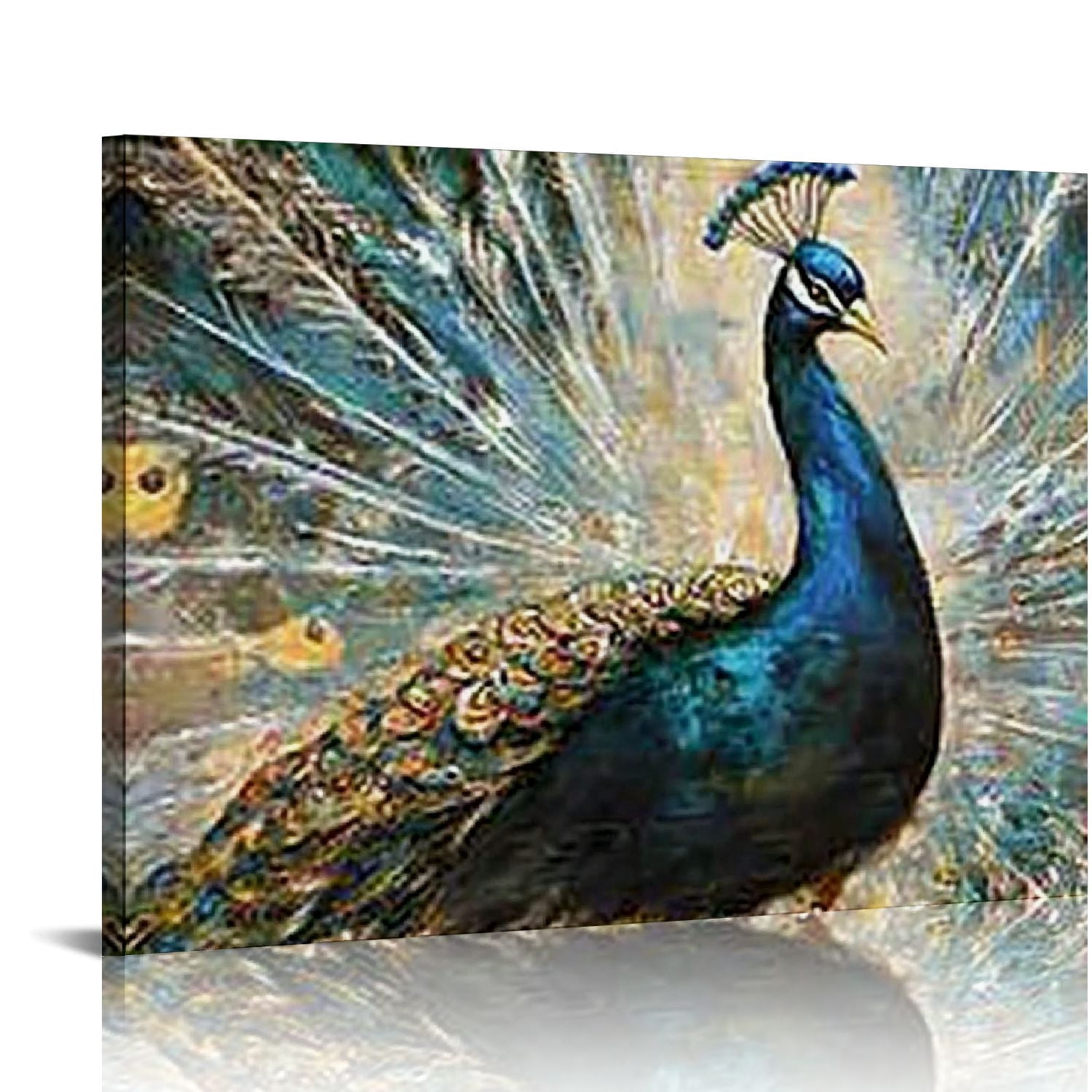 FCXZI Peacock Canvas Wall Art Peacock Pictures Wall Decor God Says You ...