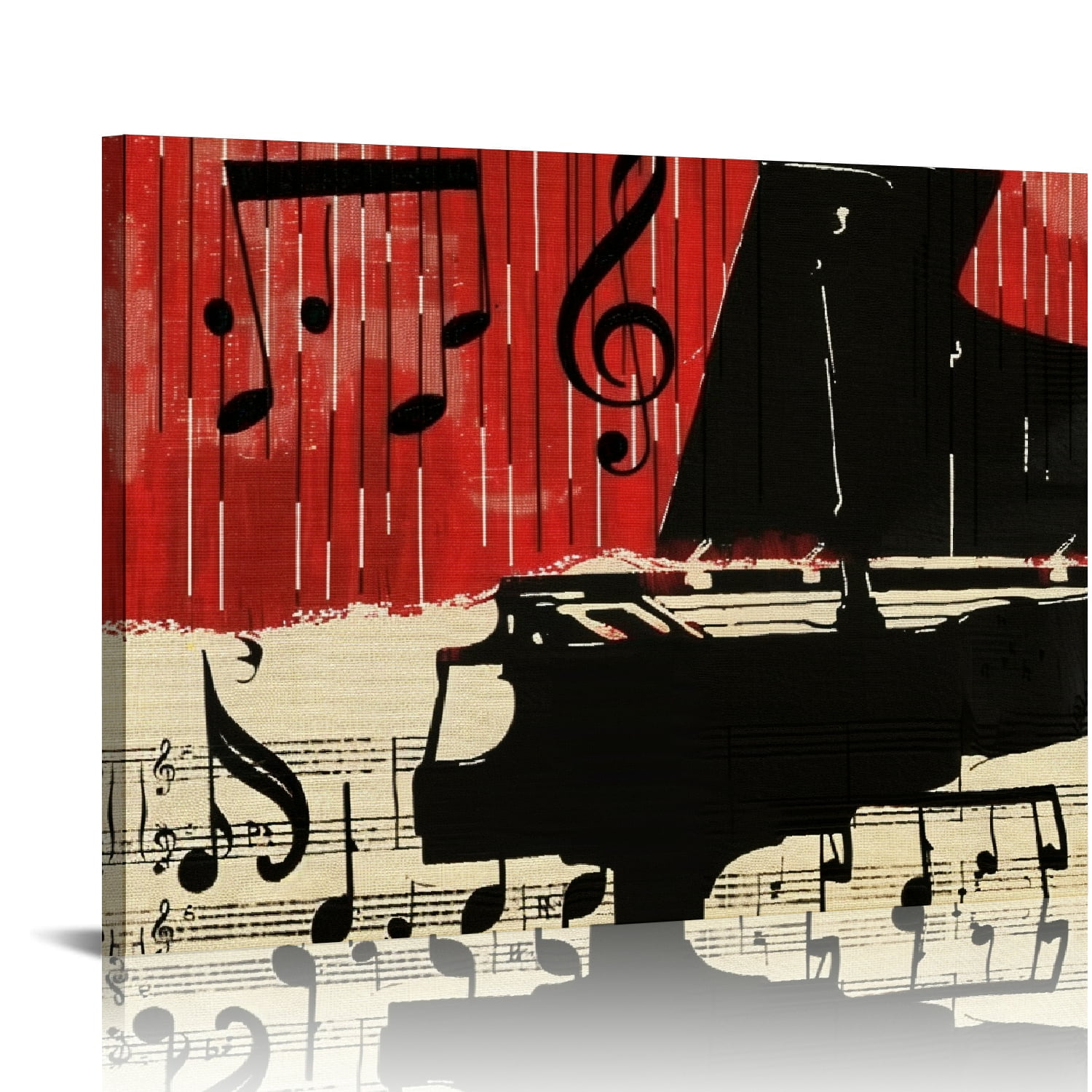 FCXZI Piano Musical Notes Keyboard Wall Decor Canvas Prints Art for ...