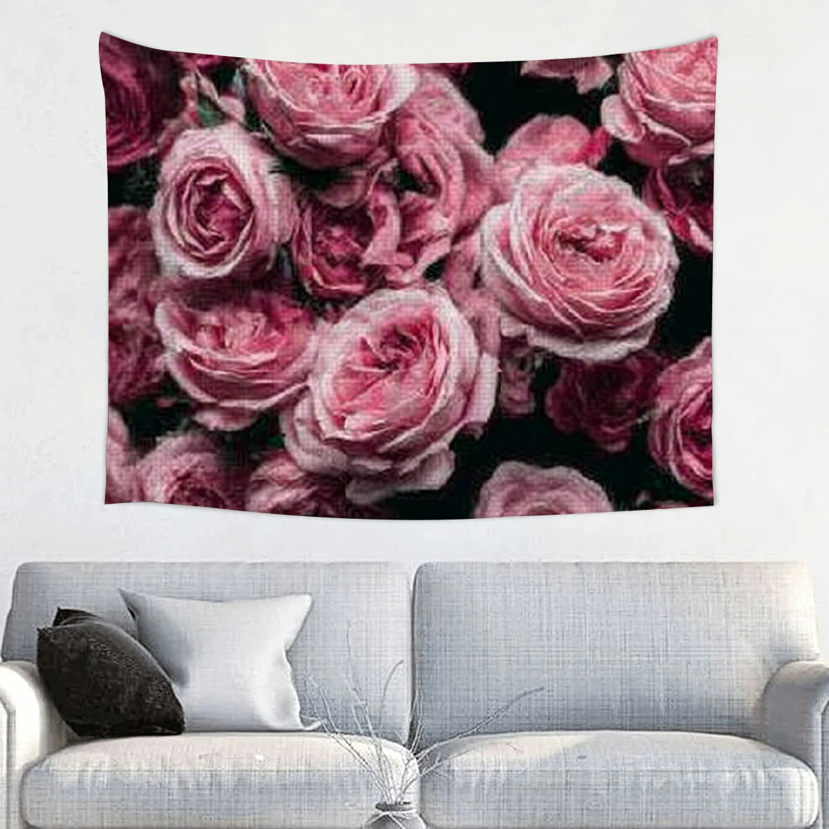 FCXZI Pink Roses Tapestry Wall Hanging for Living Room Bedroom Decor 40 ...