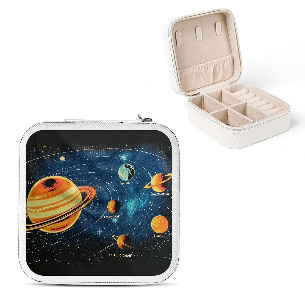 FCXZI Planets Space Art Jewelry Box for Necklace, Ring, Earring Storage ...