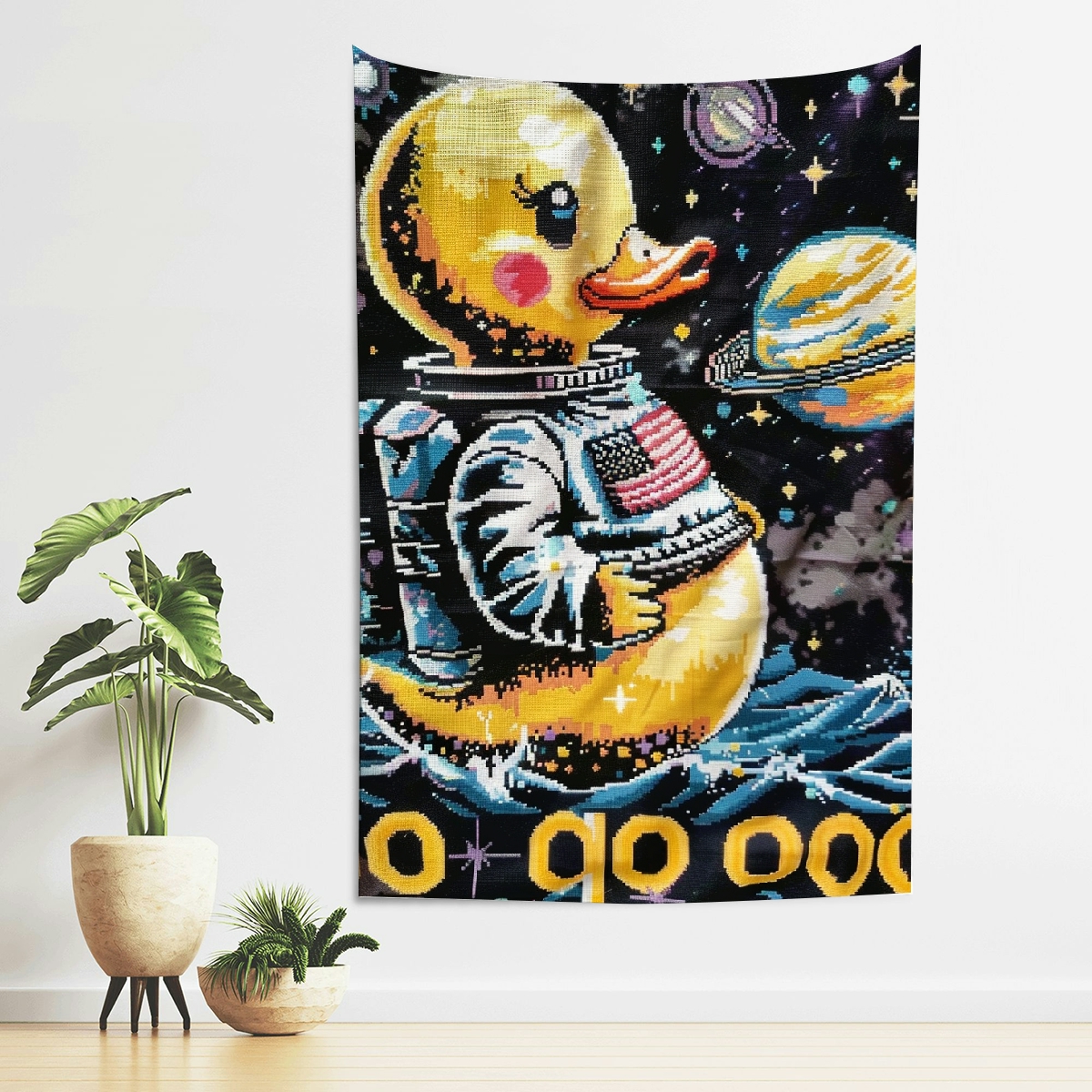 FCXZI Rubber Duck Space Suit Cross Stitch Tapestry Wall Art 4 Sizes 40 ...