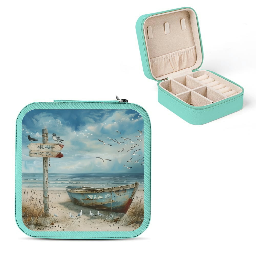 FCXZI Seagulls Beach Boat Friendship Day Gifts Jewelry Box Small ...