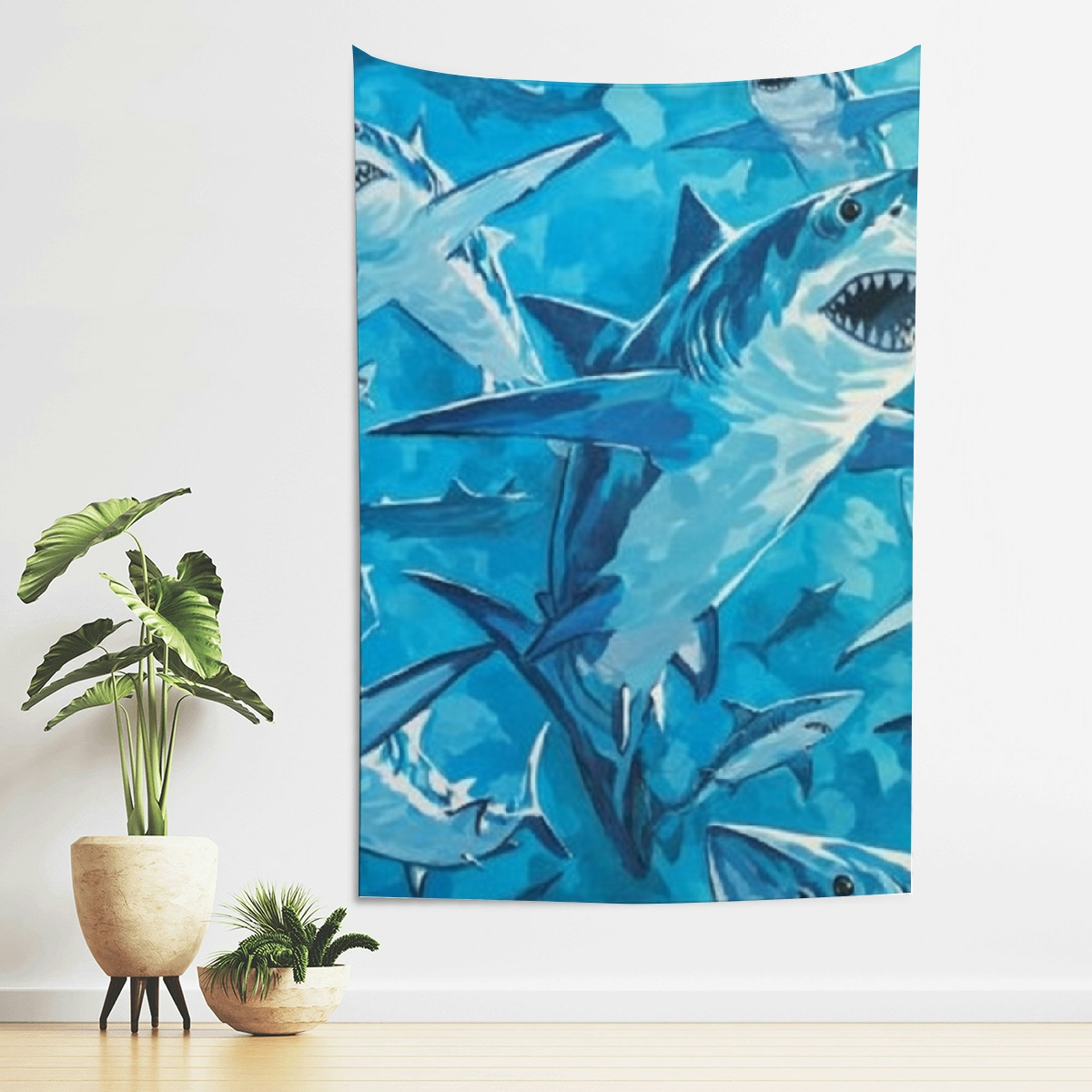 FCXZI Sharks Ocean Tapestry Wall Hanging for Bedroom Living Room 40 ...