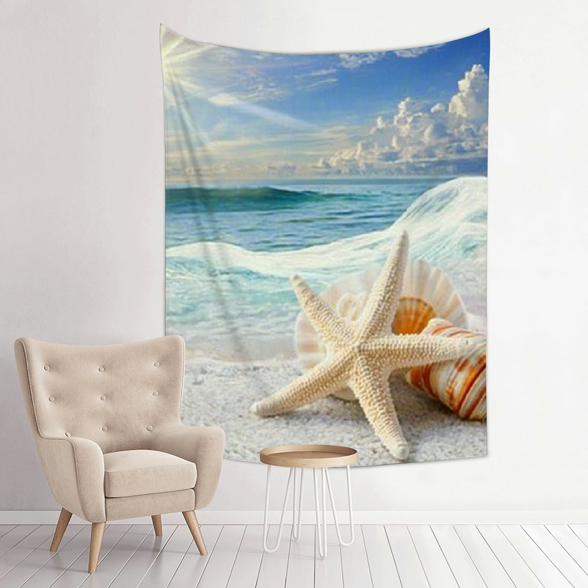 FCXZI Starfish Shells Beach Wall Tapestry Art for Home Decoration 30 ...