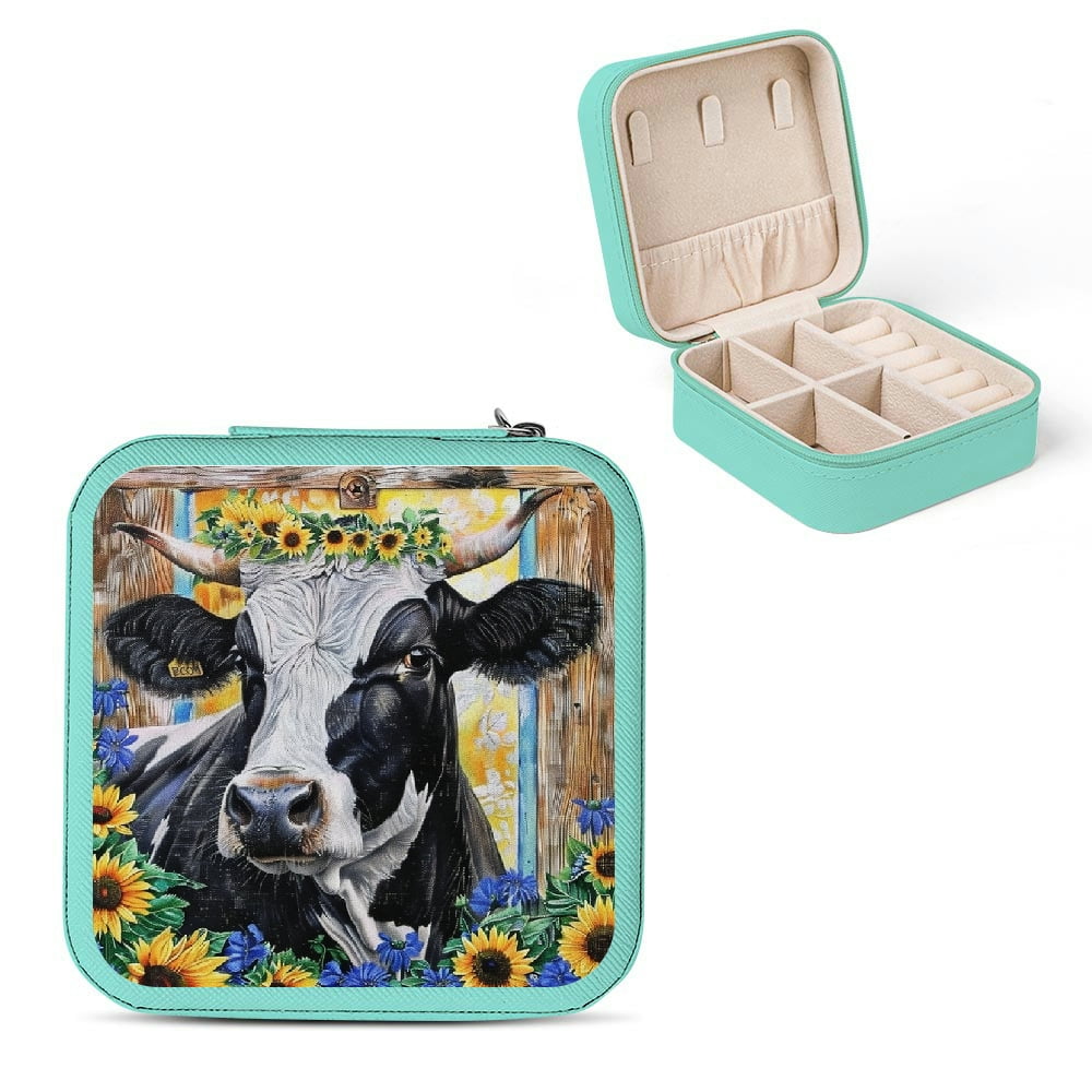 FCXZI Sunflowers Small Jewelry Box for Women Travel Organizer Green ...