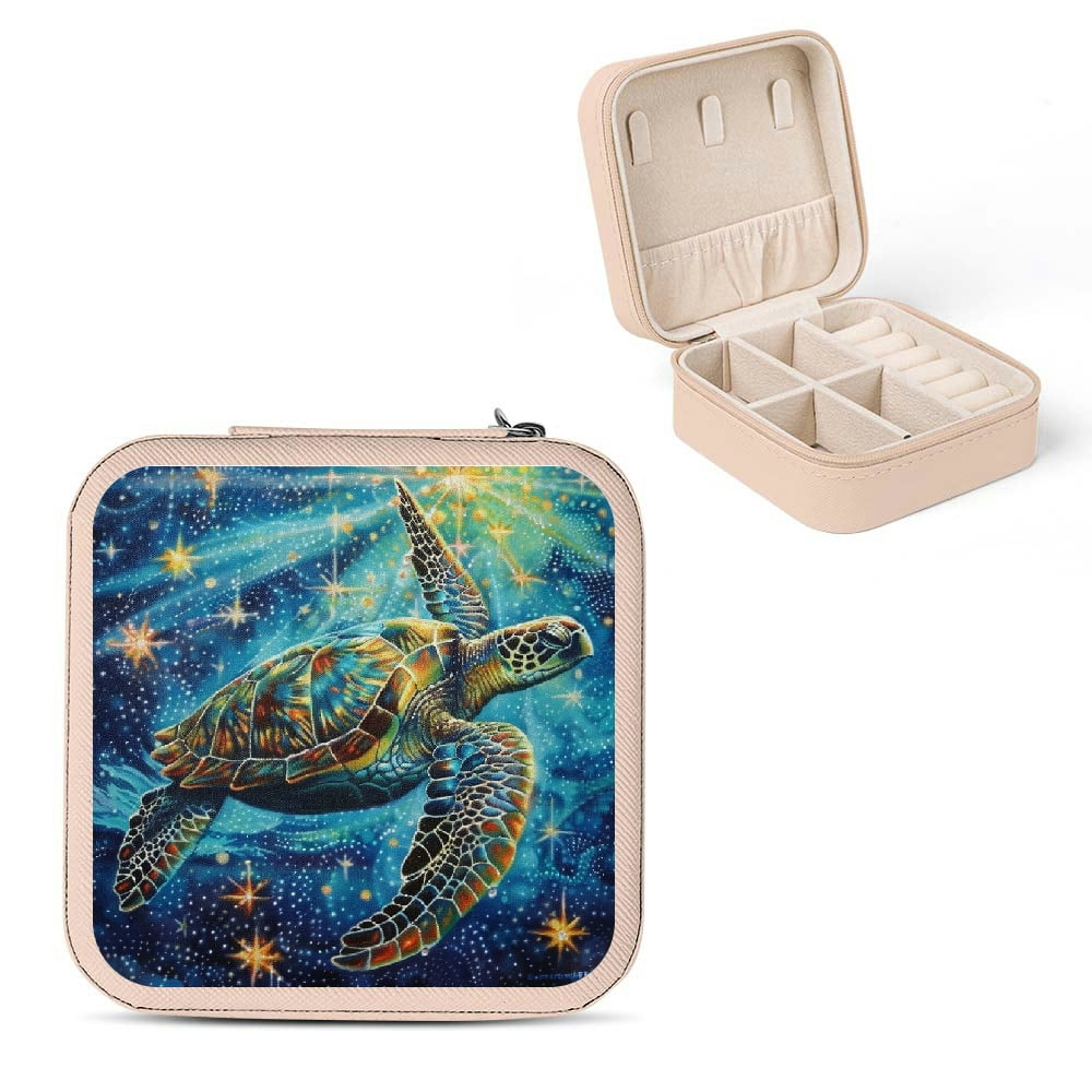 FCXZI Turtle Ocean Star Burst Portable Jewelry Box for Gifts Pink ...