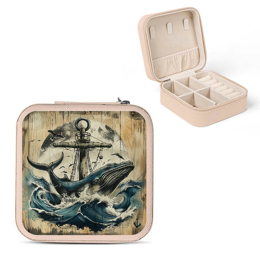 FCXZI Whale Ship Anchor Jewelry Box for Travel and Gifts Pink - Walmart.com