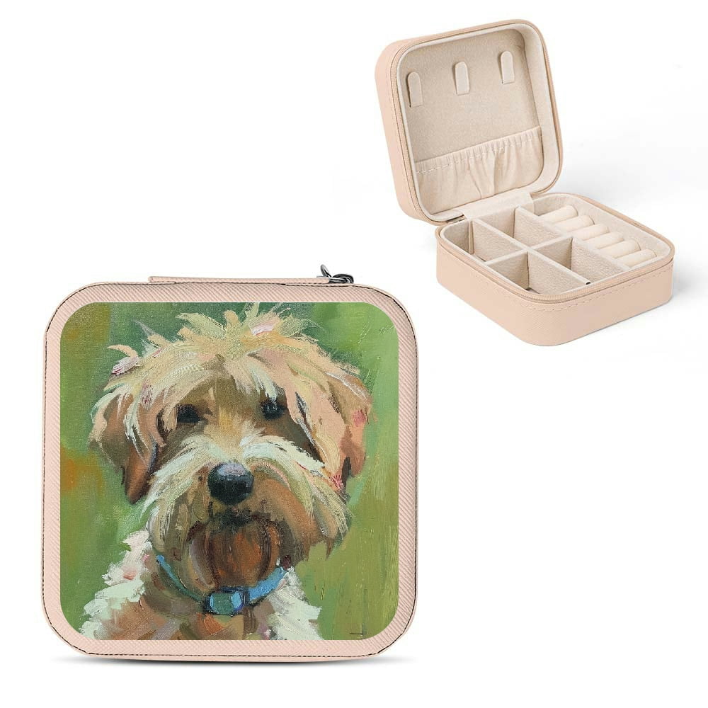 FCXZI White Dog Jewelry Box for Bridesmaid Gifts and Travel Essential ...