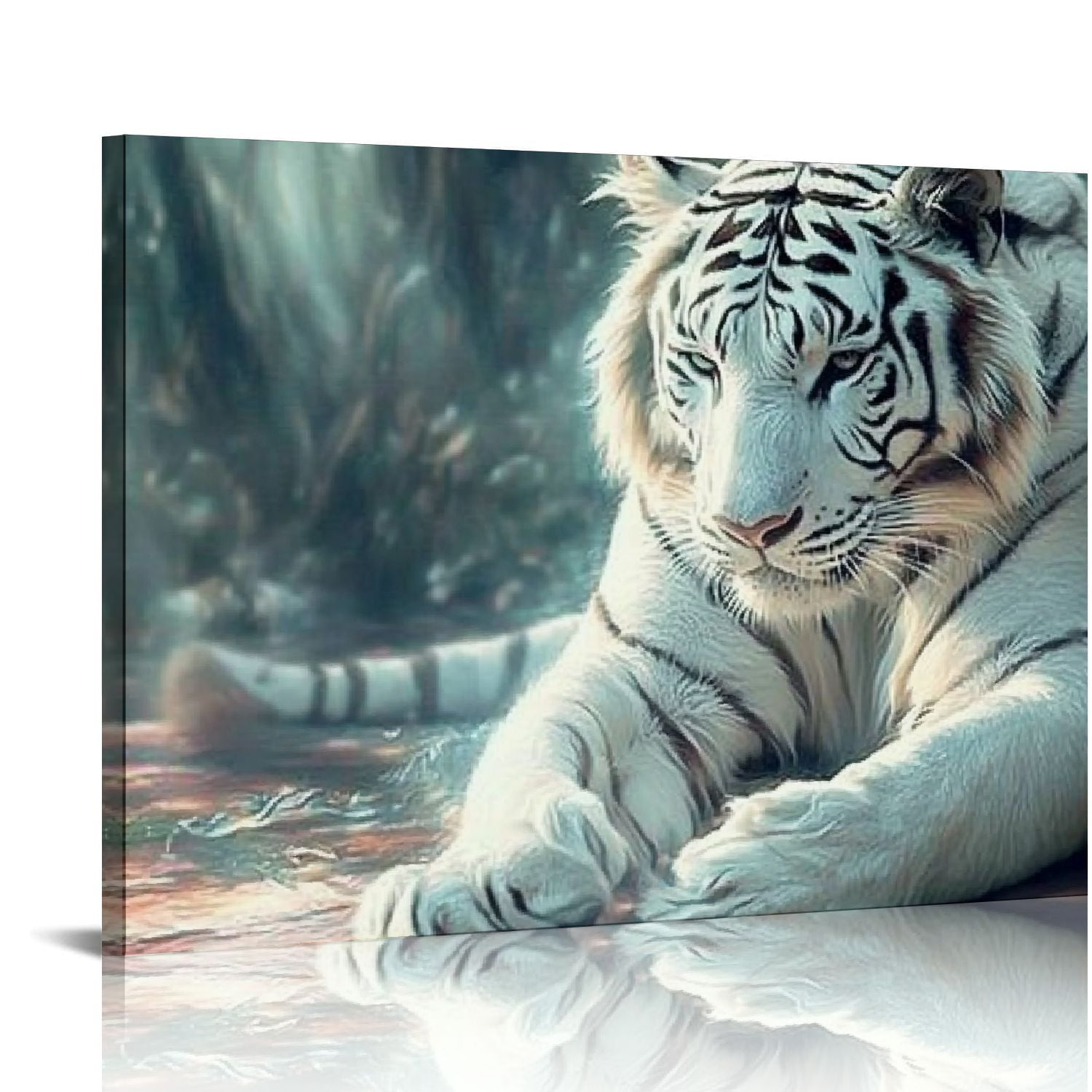 FCXZI White Tiger Meditation Picture Prints on Canvas Animal Wall Art ...
