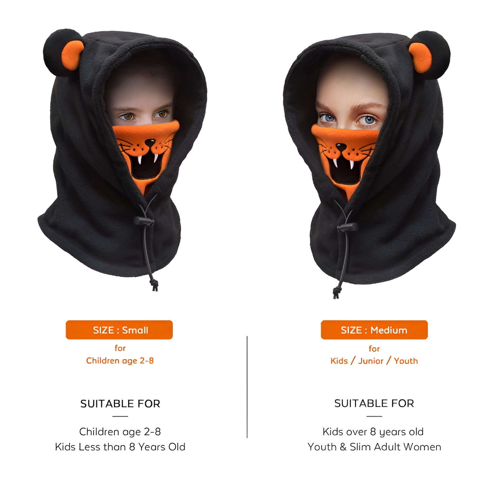 FCY Kids Balaclava Ski Mask, Boys/Girls, Washable Fleece Winter Hat ...