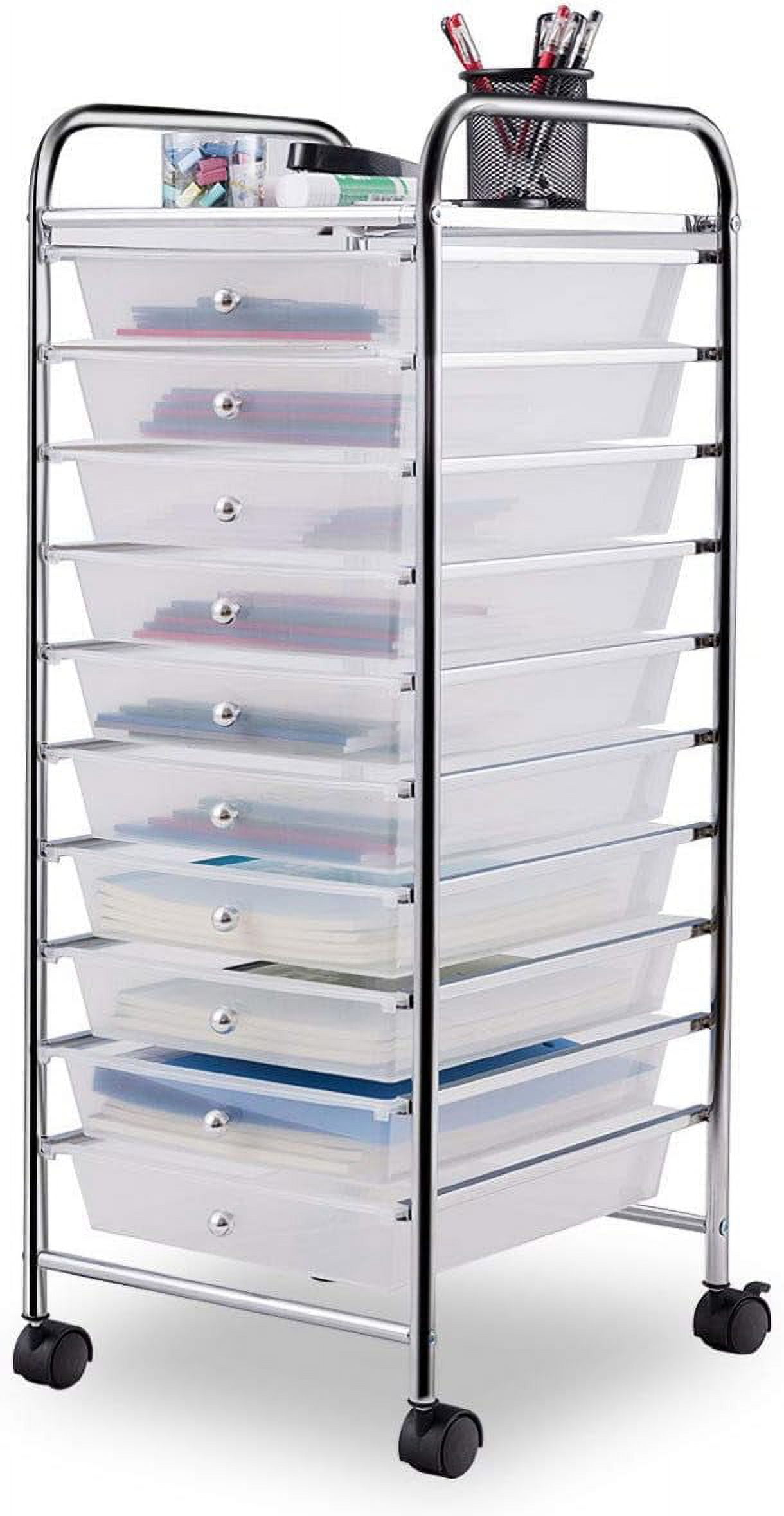 FCYNMF 10 Drawer Rolling Storage Cart Scrapbook Paper Office School ...