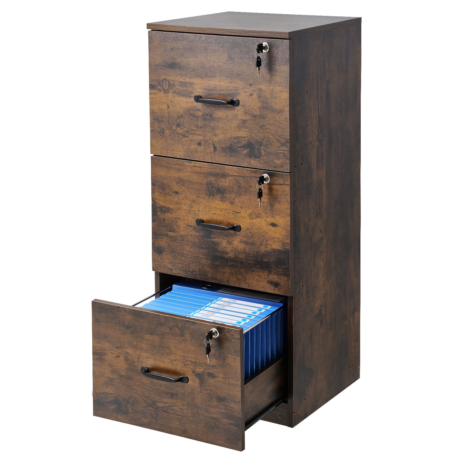 FCYNMF 2/3/4 Drawer Vertical Filing Cabinet with Lock, Adjustable ...