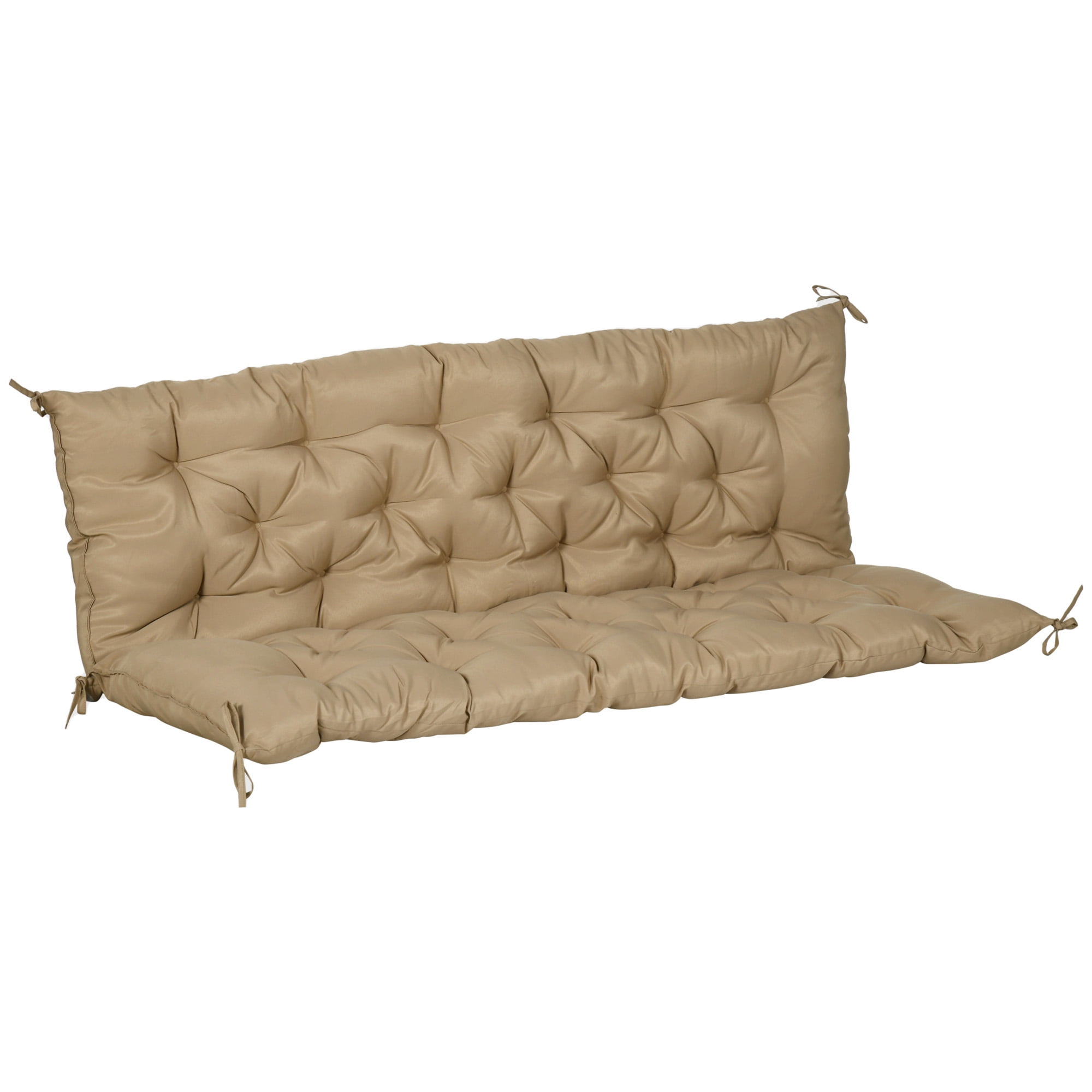 FCYNMF 3-Seater Outdoor Bench Cushion for Patio Swing or Sofa, Tufted ...