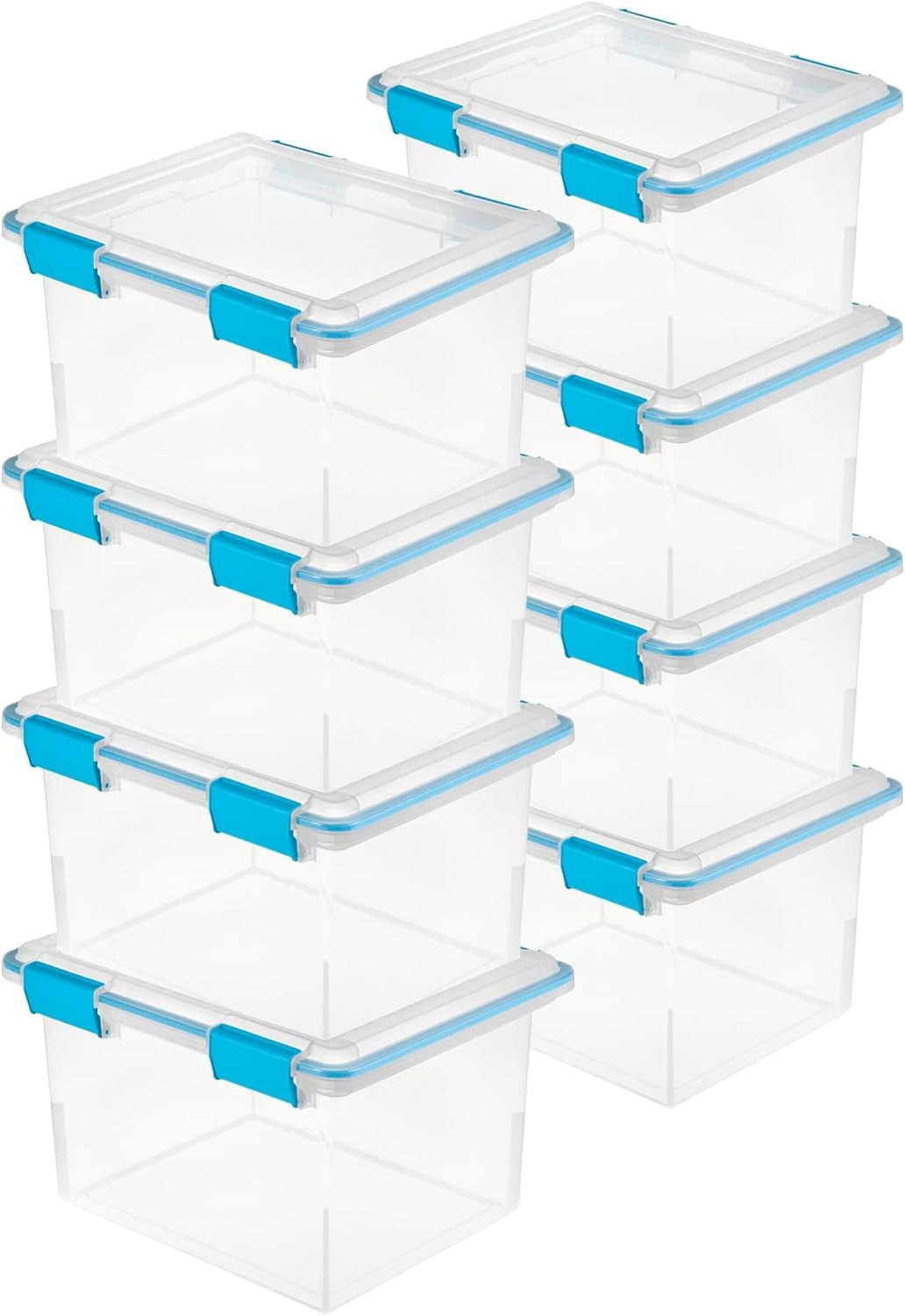 FCYNMF 32Qt Gasket Storage Box – Weather-Resistant Clear Plastic Bins ...