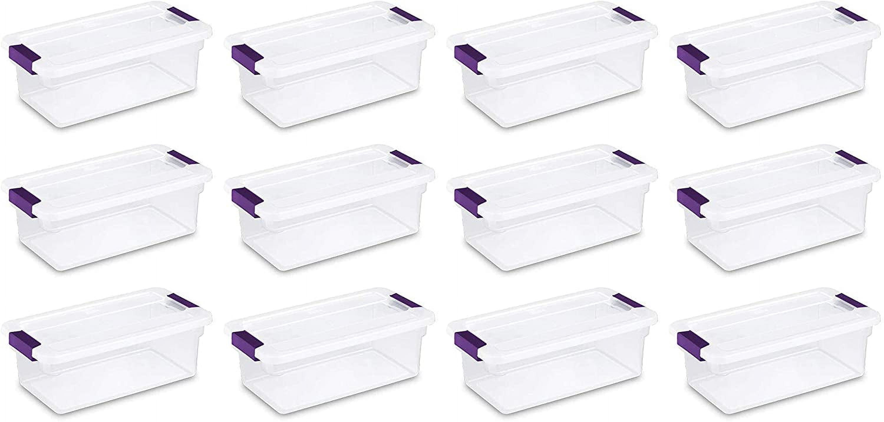 FCYNMF 6 Qt ClearView Latch Storage Box – 12 Pack Stackable Plastic ...