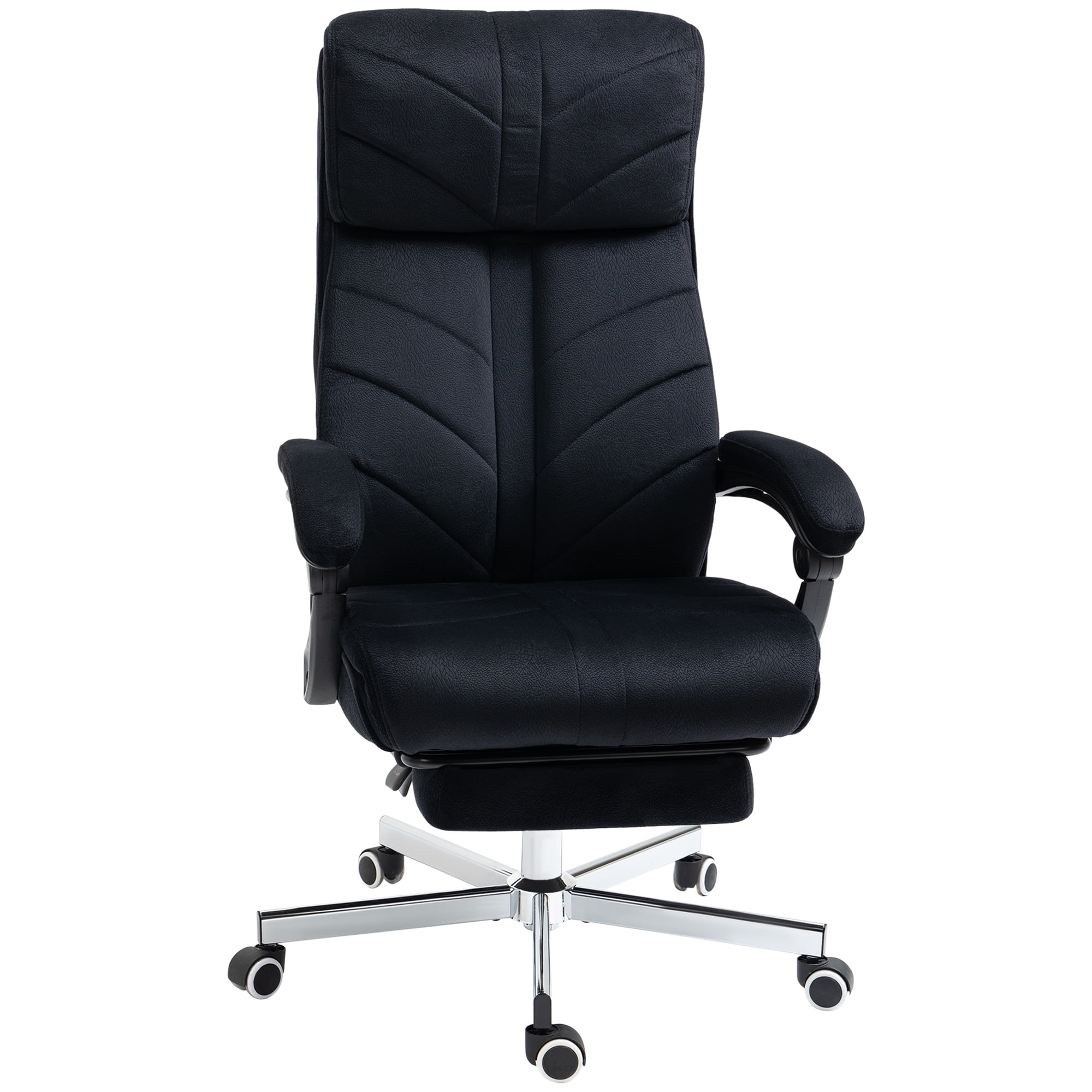 FCYNMF Reclining Office Chair, Microfiber Computer Chair with Arms ...