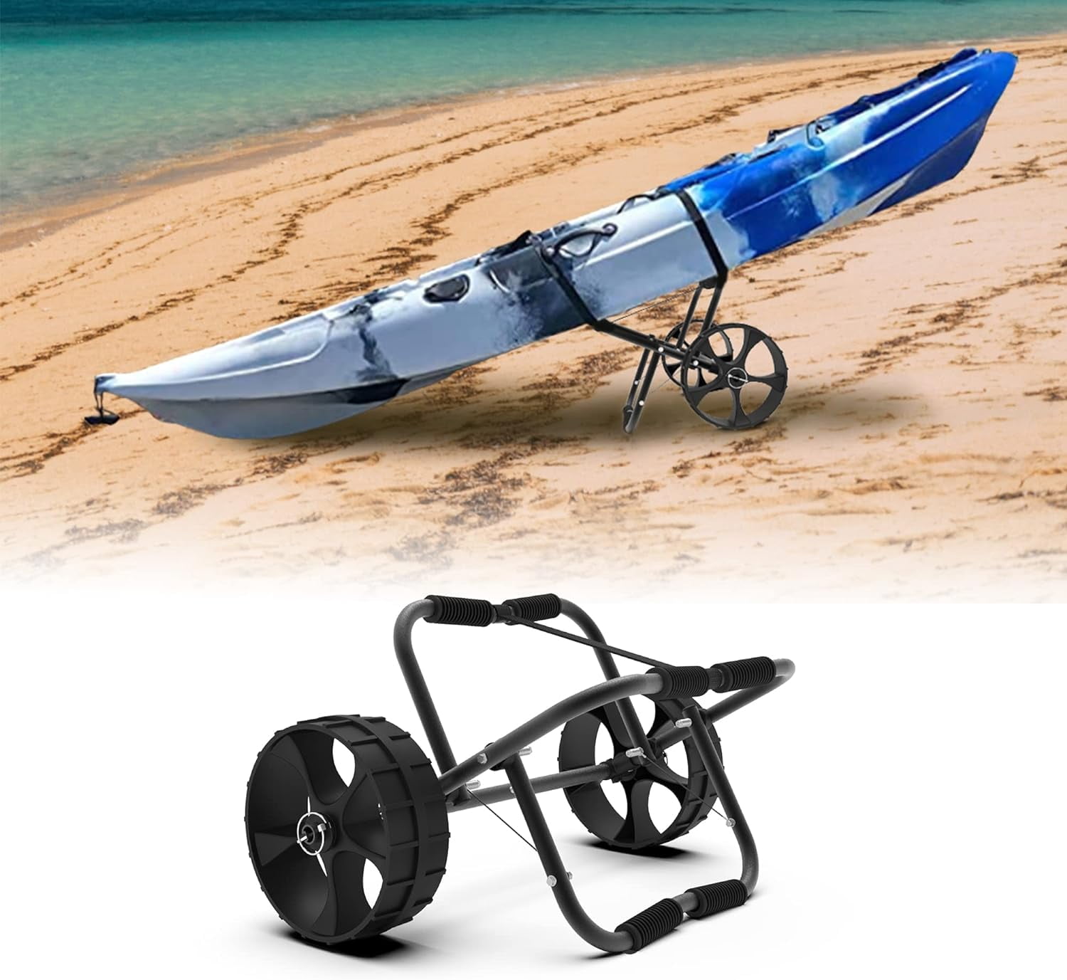 FDB 200LBS Universal Folding Bend Kayak Canoe Boat Carrier Dolly ...