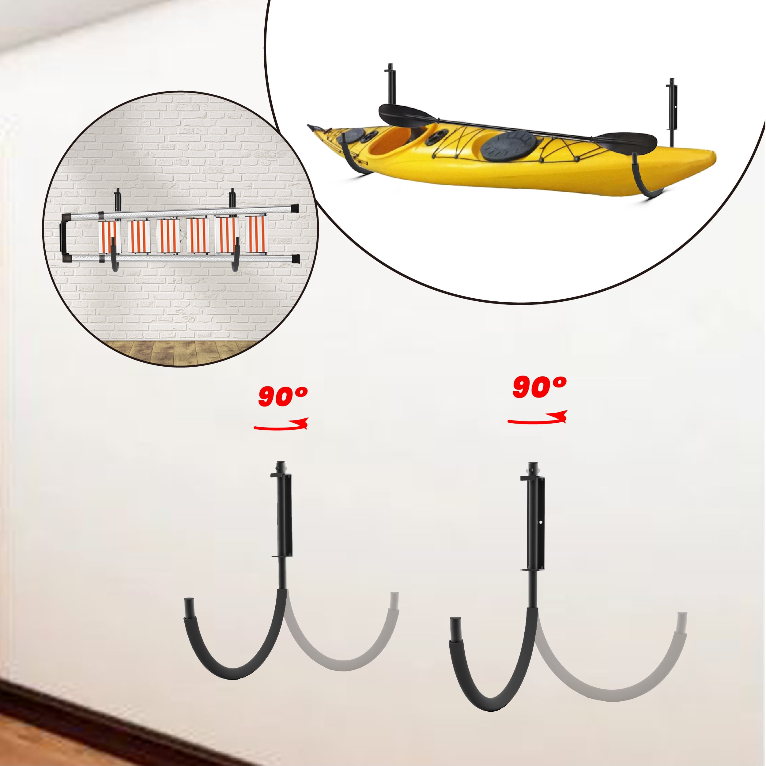 FDB Folding Kayak Snowboard Surfboard Paddleboard Wall Cradle Mount ...