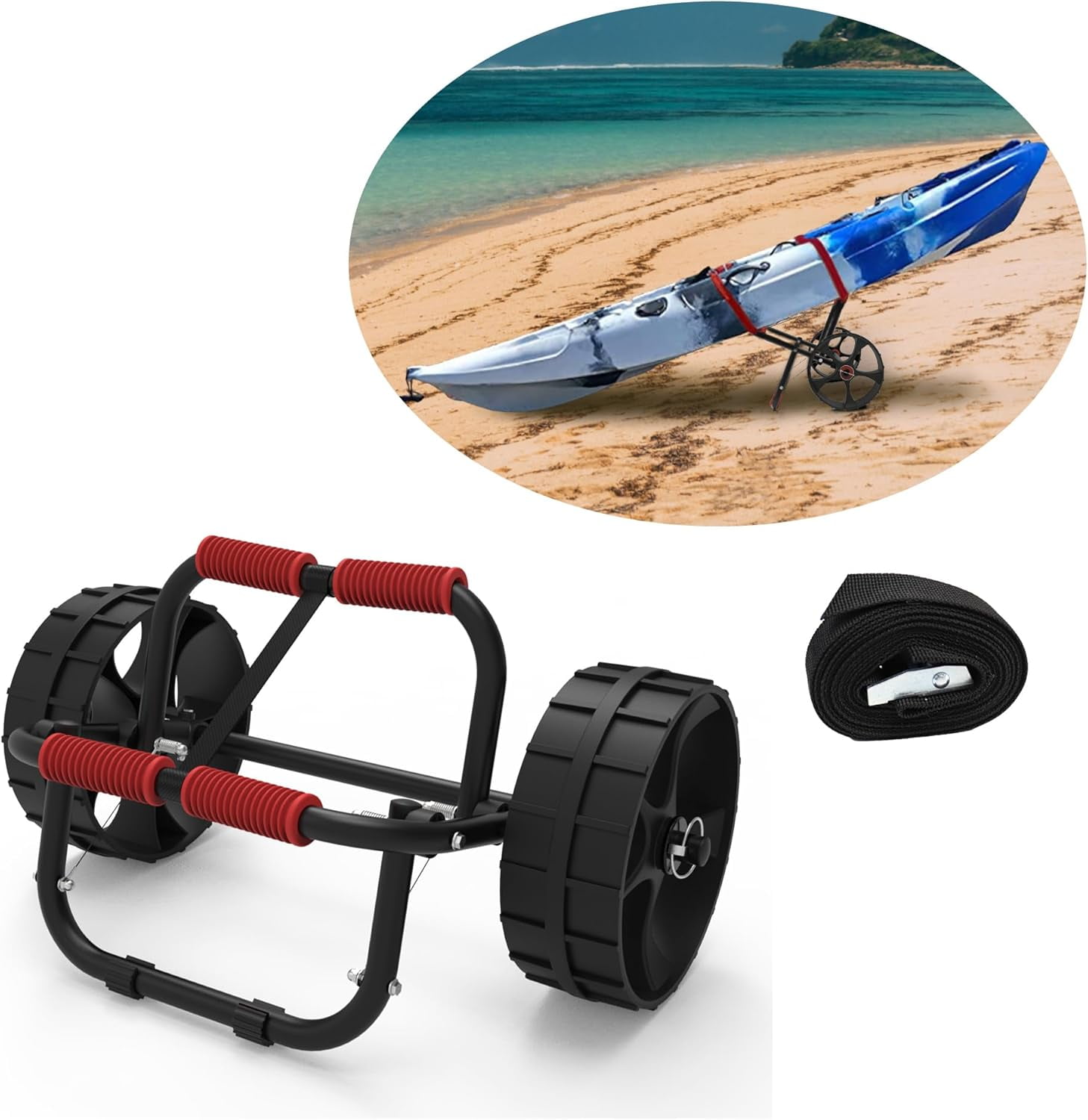 FDB Universal Folding Bend Kayak Canoe Boat Carrier Dolly Trailer Tote ...