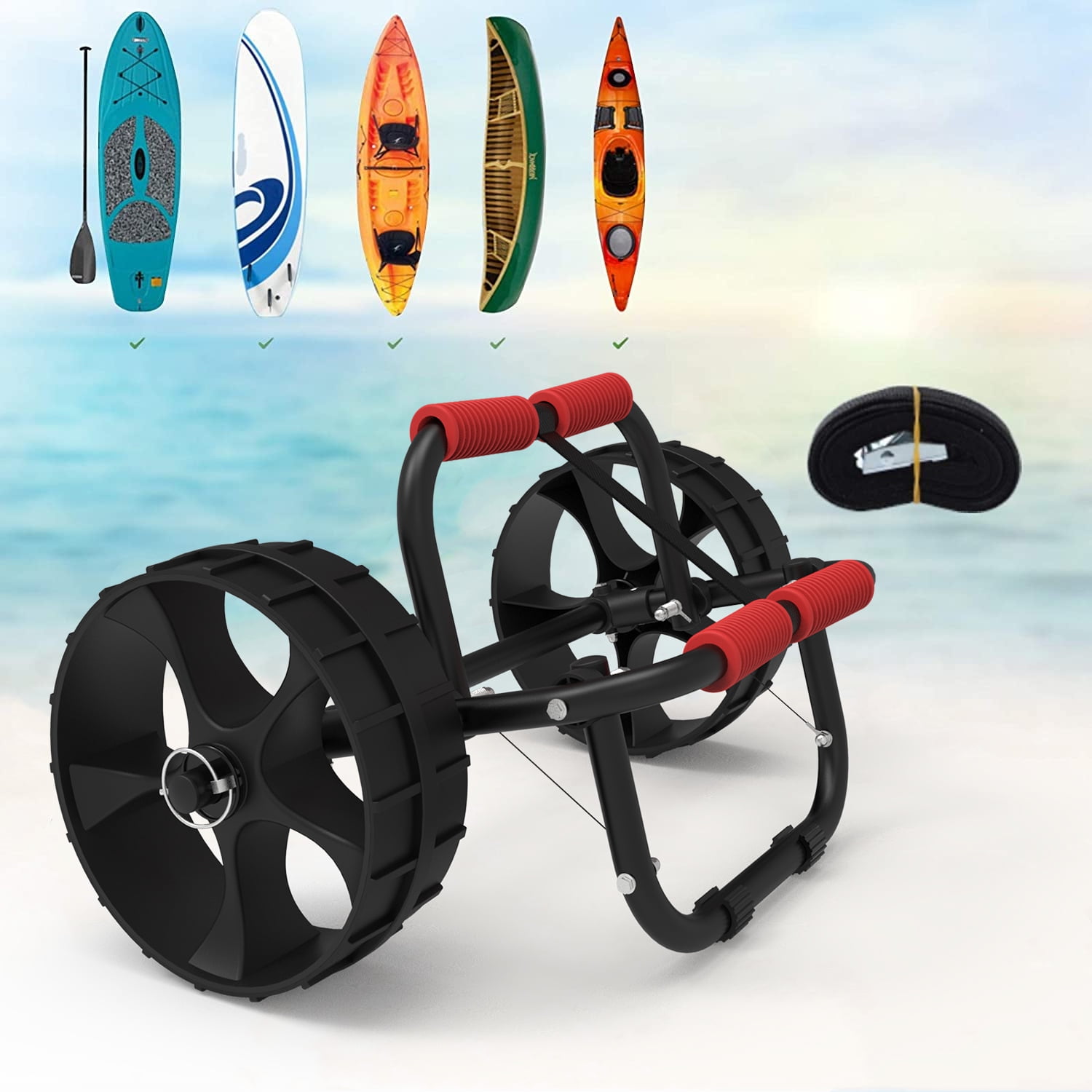 FDB Foldable Universal Boat Carrier: Durable Roller Hauler for Kayaks ...