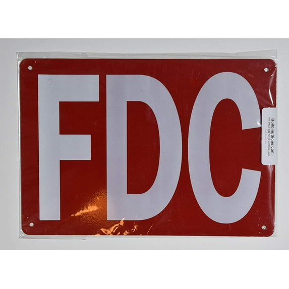 FDC Sign (Aluminium Reflective, White 6x12) - Walmart.com