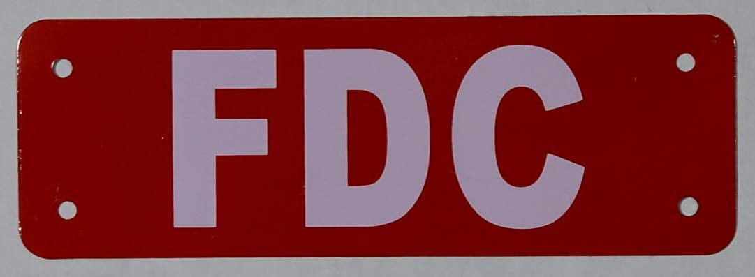 FDC Sign (RED, Reflective, Aluminium 2X6) (ref-2201) - Walmart.com