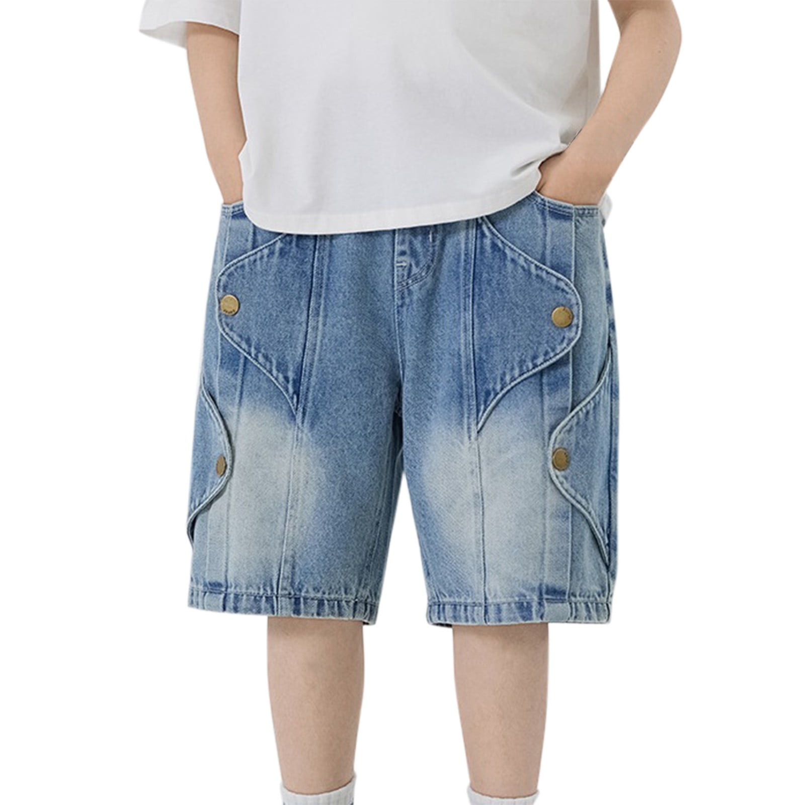 FDDMis Boys Chino Shorts Black Basketball Shorts Boys Navy Blue Shorts ...