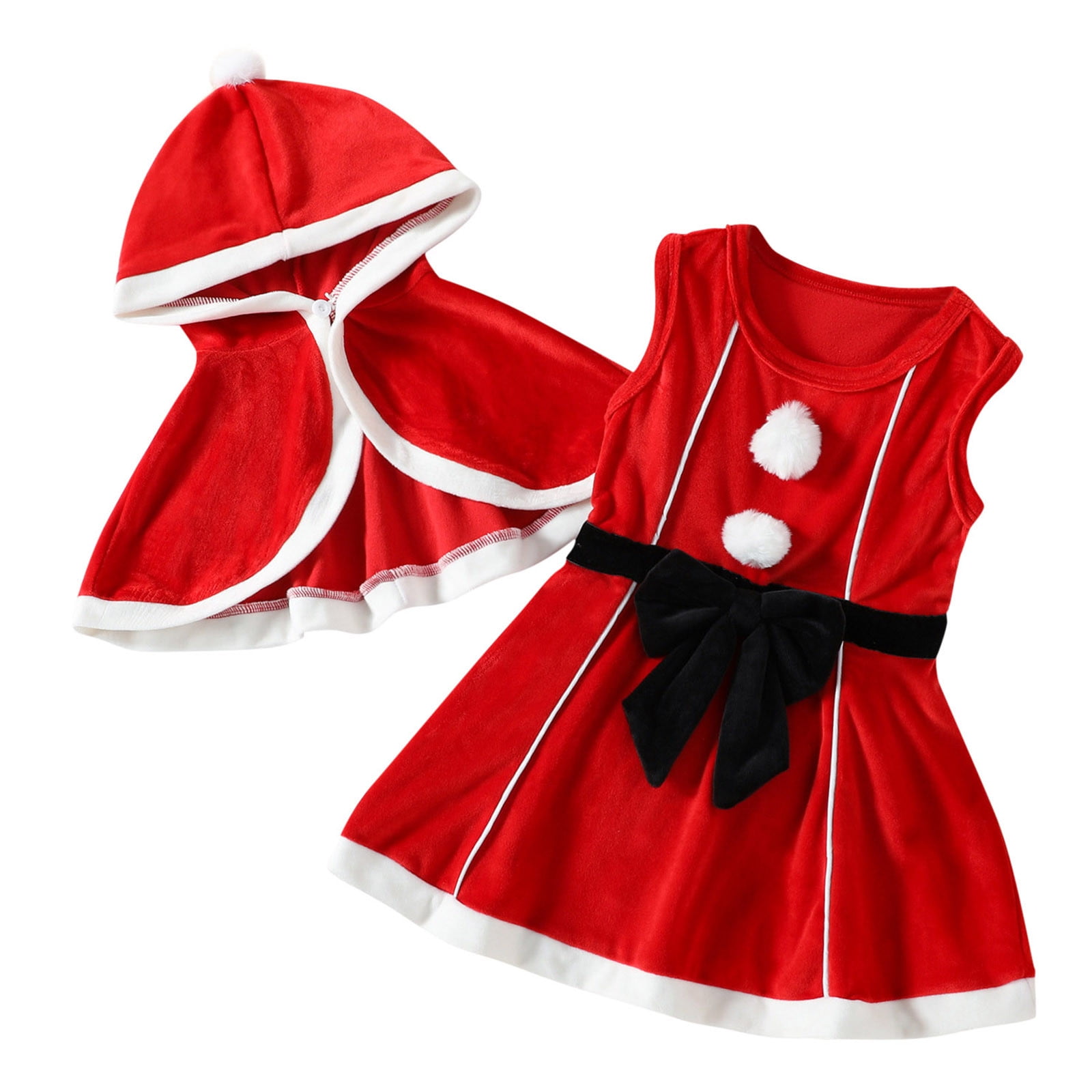 FDDMis Girls Green Christmas Dress Christmas Outfits Dress White 2t ...