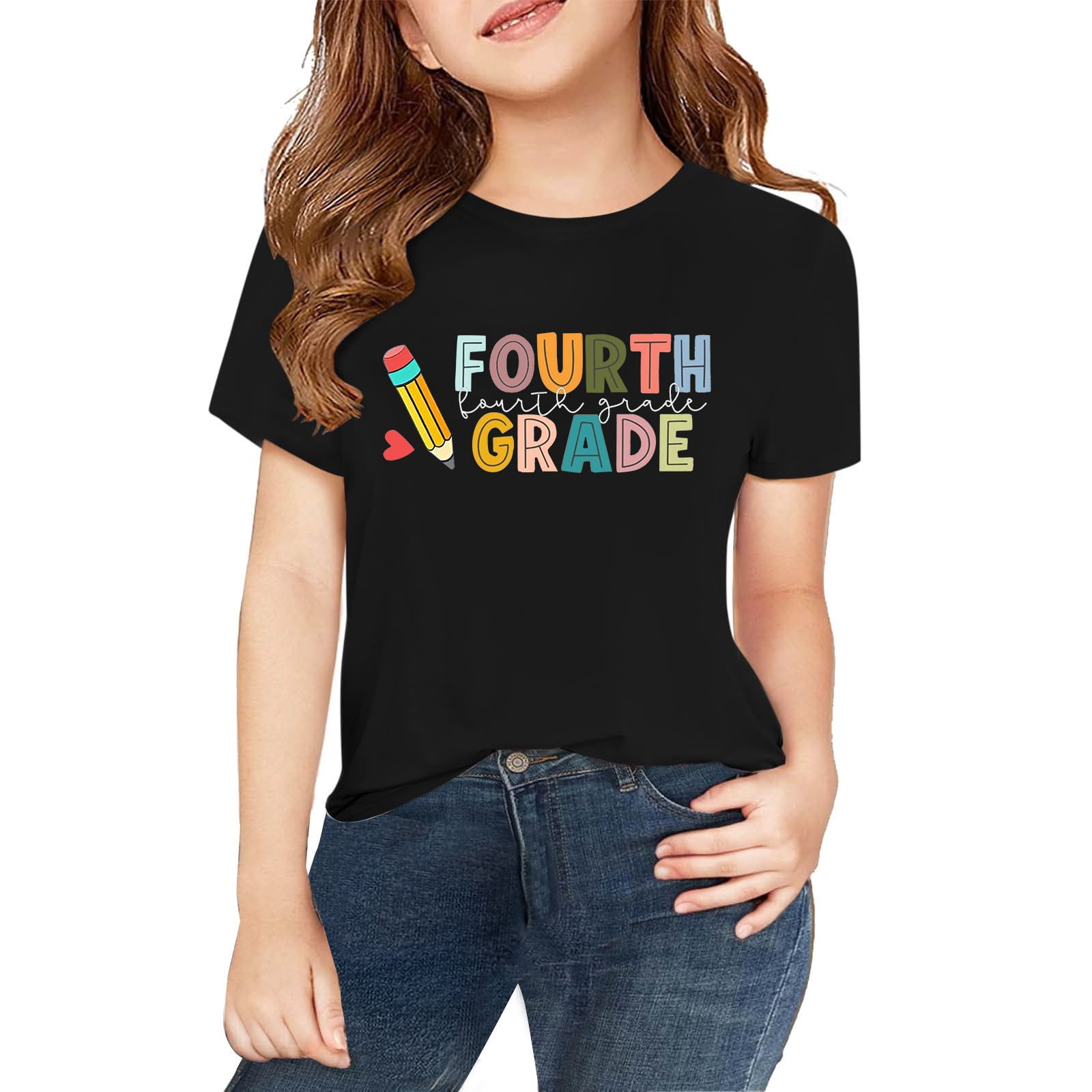 FDDMis Girls' Tees Tops for Girls 10-12 Youth White Tshirt Y2k Shirts ...