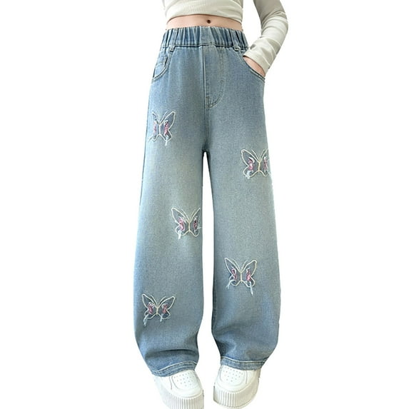 FDDMis High Waisted Jeans Grey Sweat Pants Girls Pants Size 7 Cute Teen ...