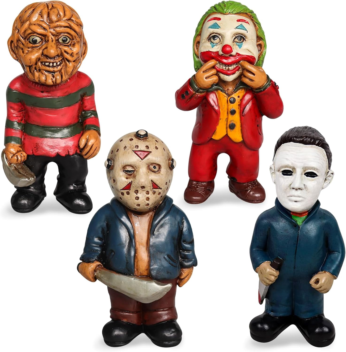 FDEEOM 7in Horror Movie Garden Decor , Michael Myers Jason Freddy Clown ...
