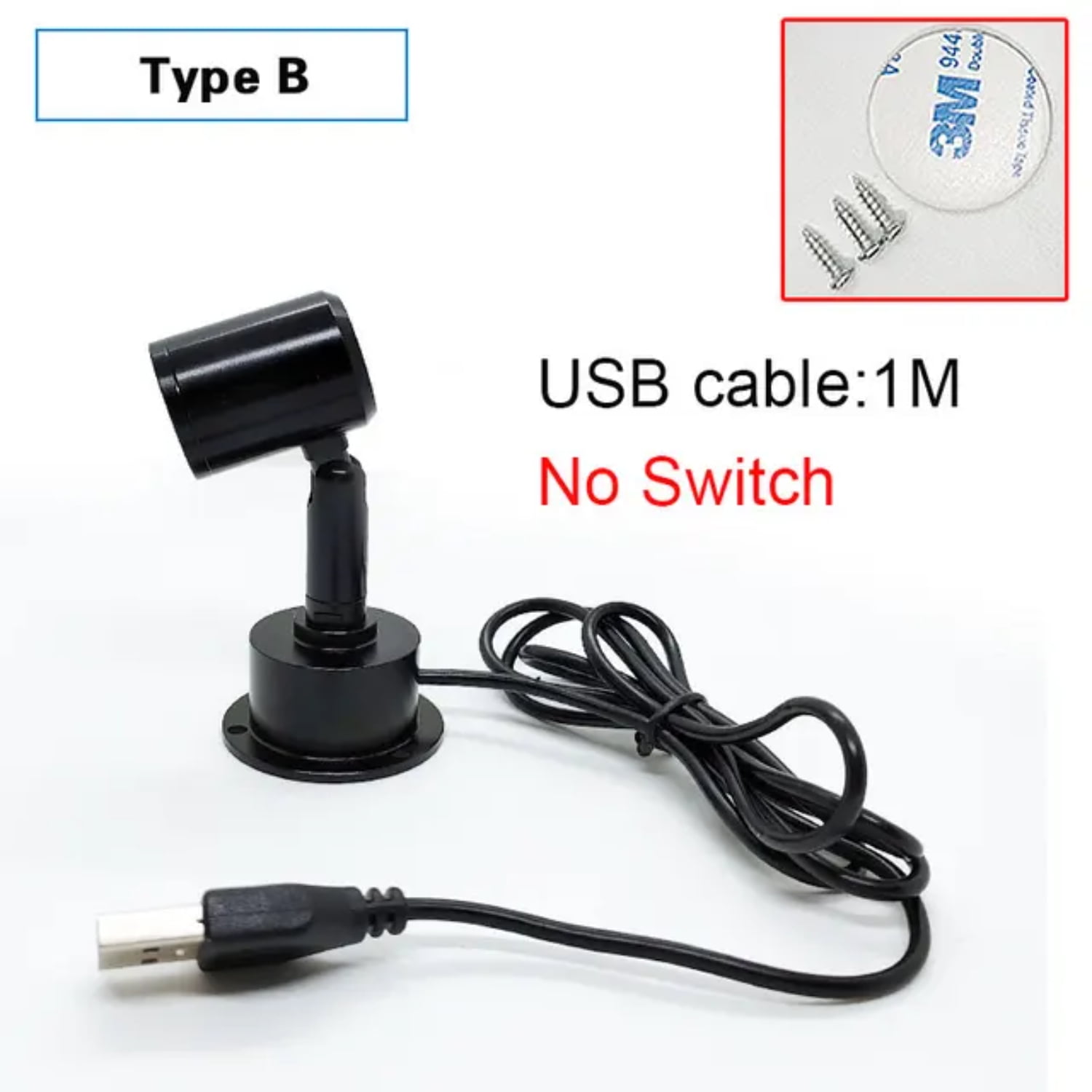 FDENGHU Spotlight USB DC5V Led 3W Jewelry Cabinet Showcase Mini Spot ...