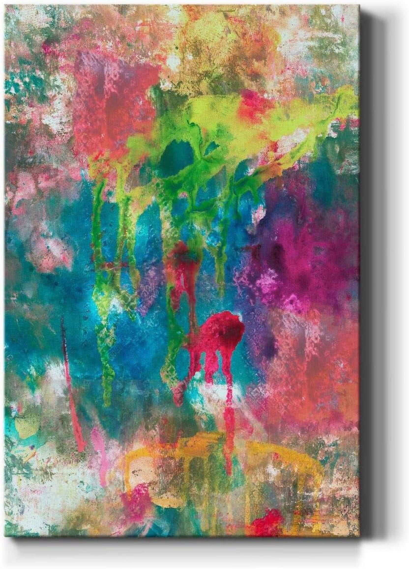 FDFW Canvas Art Prts for Home Decorations Colorful Rabow Drips Abstract ...