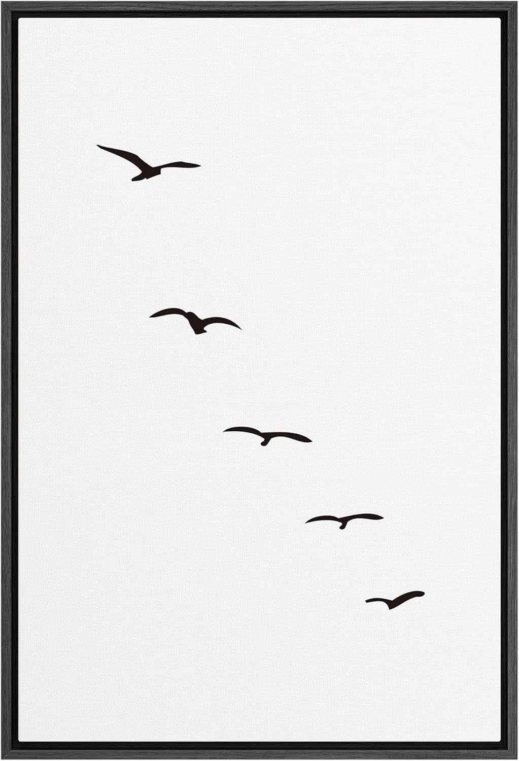 FDFW Canvas Print Wall Art Minimalist Composition of Flock of Birds ...