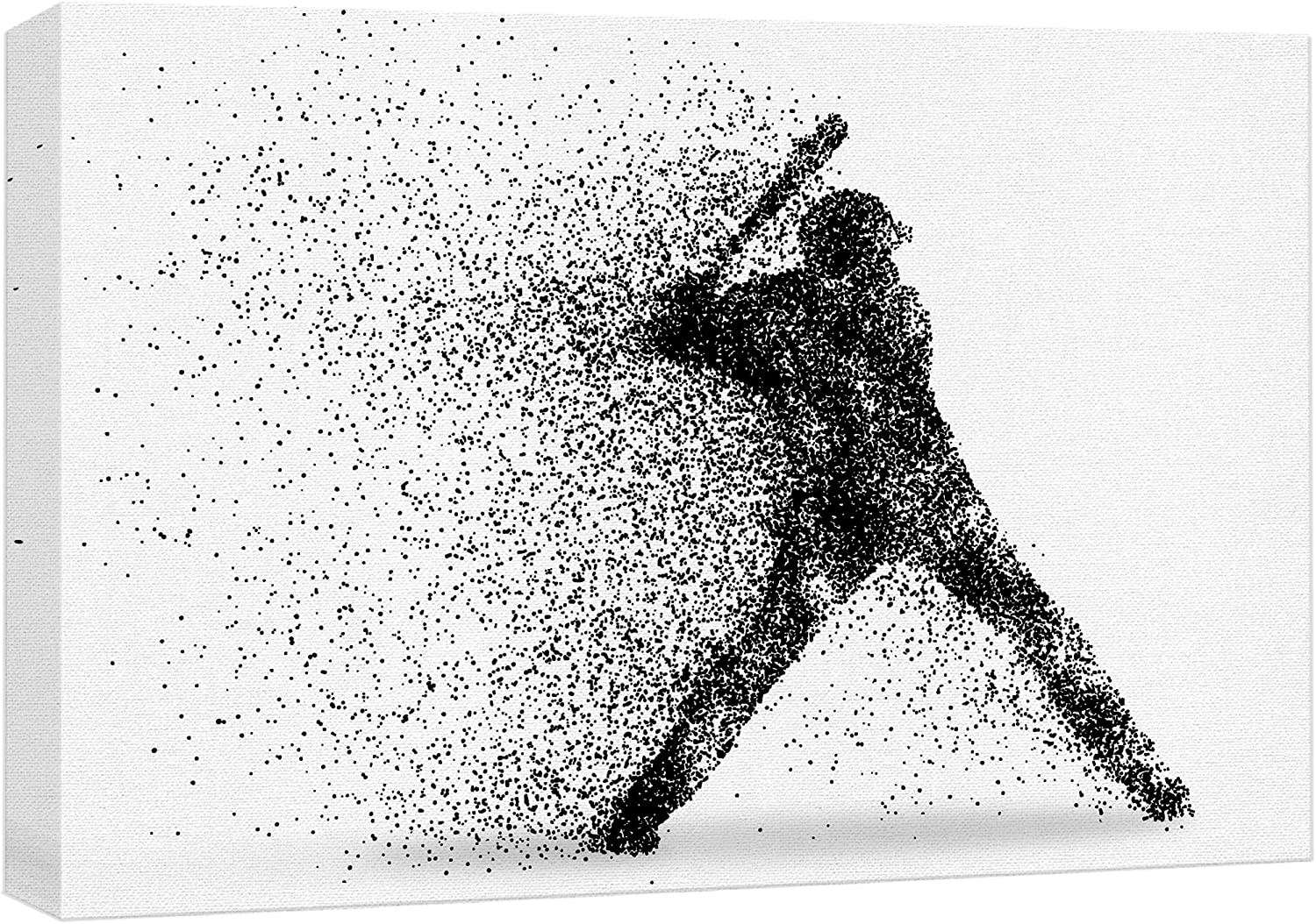 FDFW Canvas Prt Wall Art 3D Illusion Surreal Abstract Black Dot ...